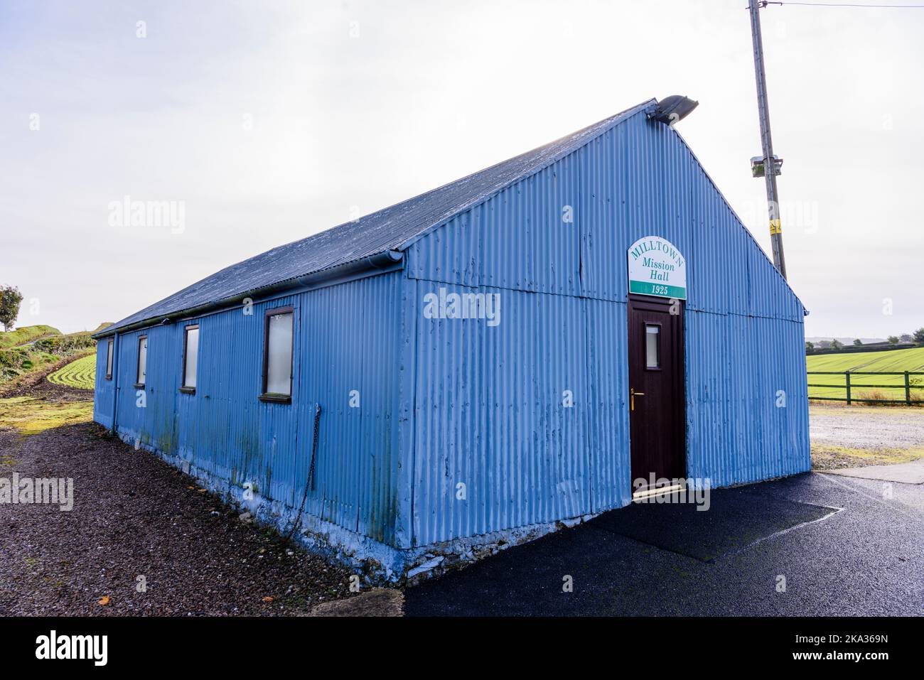Small mission hall church, built in 1925 using corrugated iron, and ...