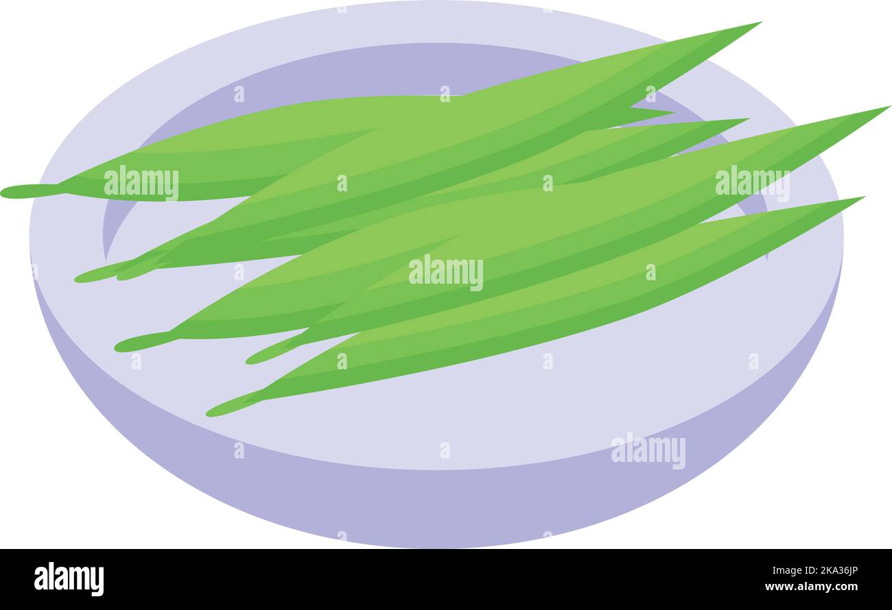 Green bean icon isometric vector. Spanish food. Fish meal Stock Vector ...