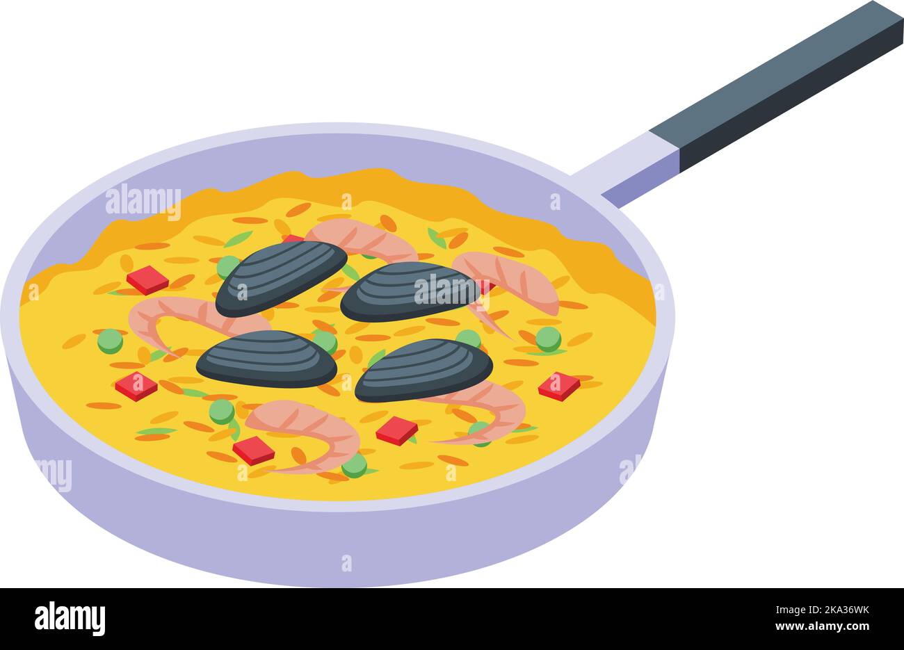 Spanish paella seafood Stock Vector Images - Alamy