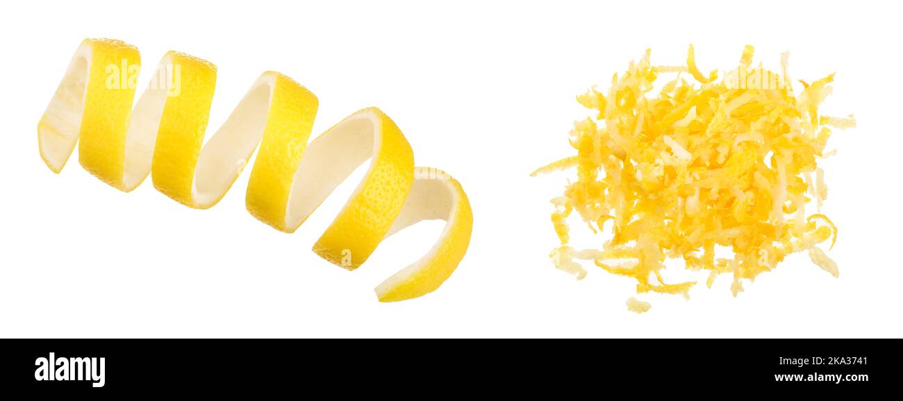 Fresh lemon zest peel Cut Out Stock Images & Pictures - Alamy