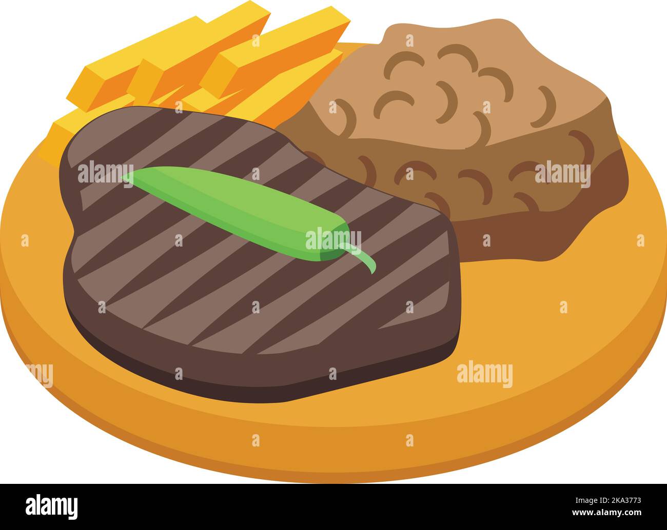 Belgrade bbq icon isometric vector. Serbia travel. Border country Stock ...