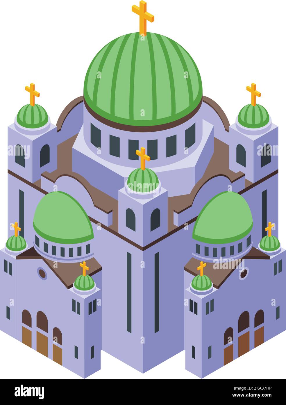 Serbia cathedral icon isometric vector. Travel map. Nation city Stock ...