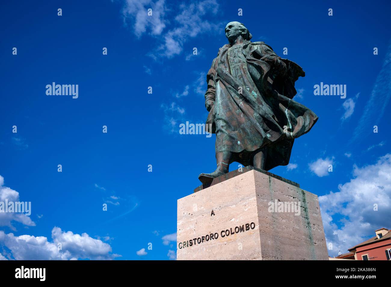 Lavagna Chiavari Riviera Liguria Italy Sept 2022 Statue of Christopher ...