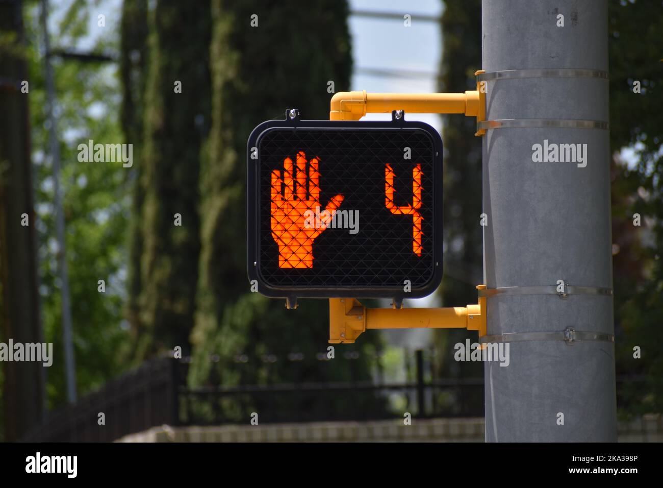 Yellow stop sign hi-res stock photography and images - Alamy