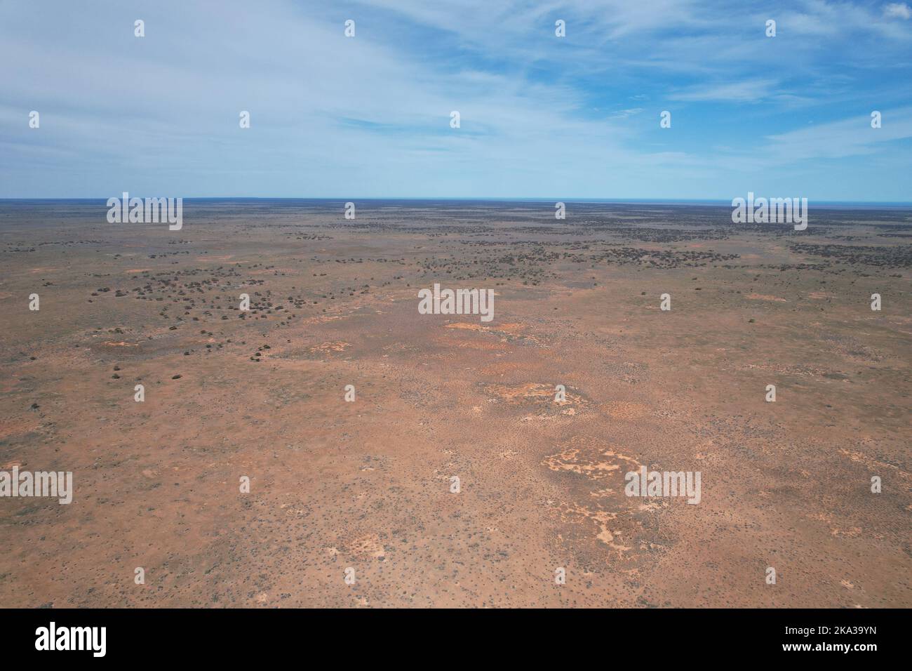Aerial view across the Nullarbor Plain in Western Australia Stock Photo ...