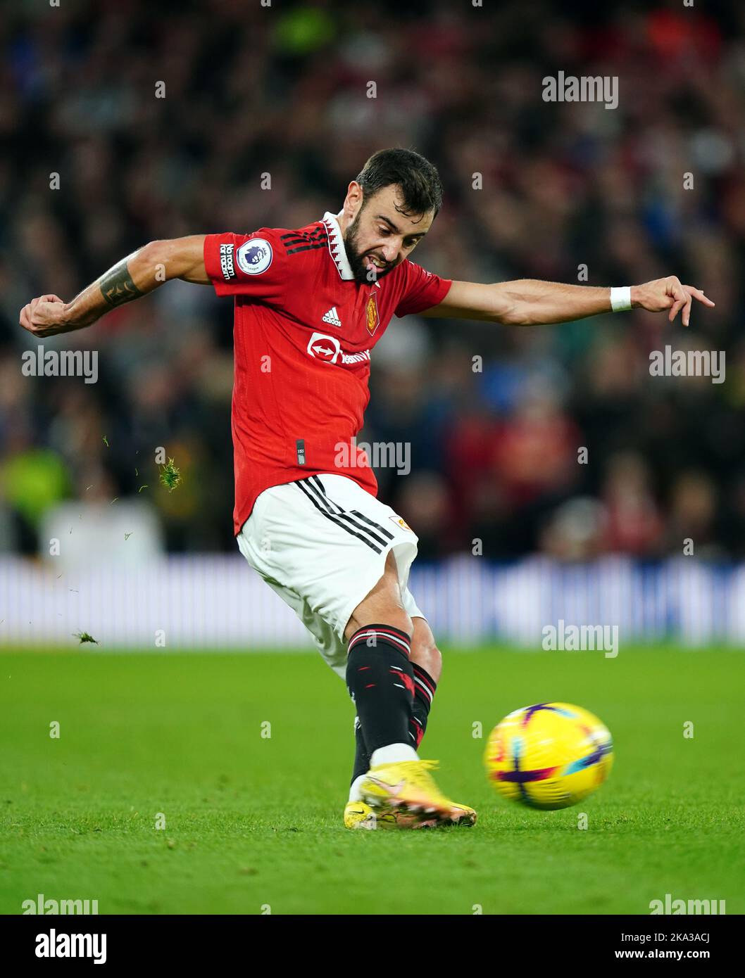 Manchester United's Bruno Fernandes during the Premier League match at ...