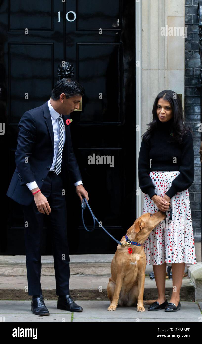 London, England, UK. 31st Oct, 2022. UK Prime Minister RISHI SUNAK and ...
