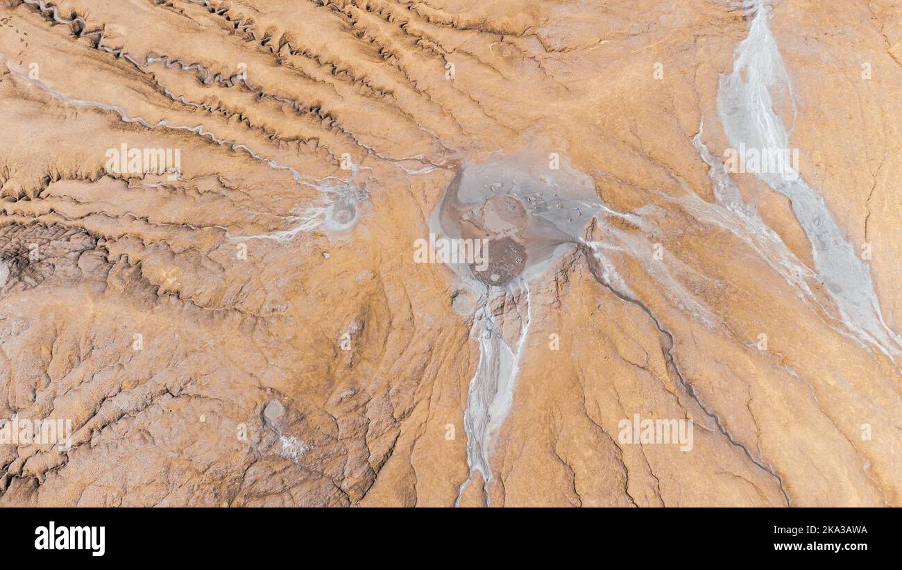 A top view of a geological formation under a sunny sky Stock Photo - Alamy
