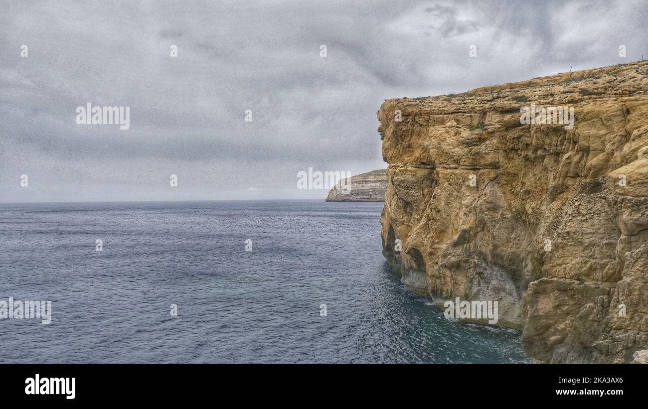The site where the famous Azure window used to be before its crash ...