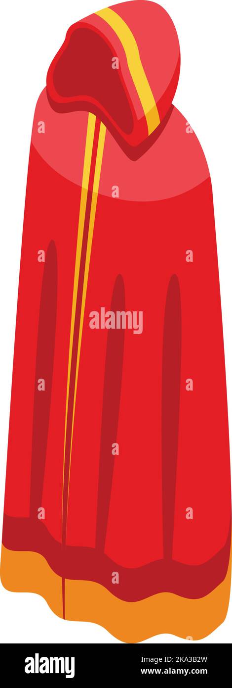 Red royal cloak icon isometric vector. Cape hero. Super mantle Stock ...