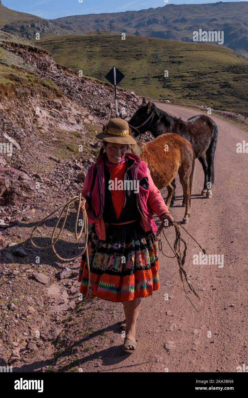 The rural life in the Lares Valley of Peru Stock Photo - Alamy