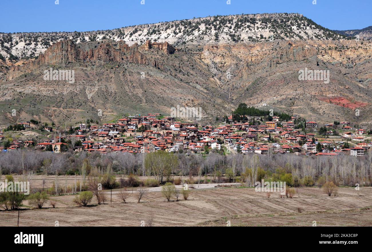 Located in Nallihan, Turkey, Karakoy is an old Turkish village Stock ...