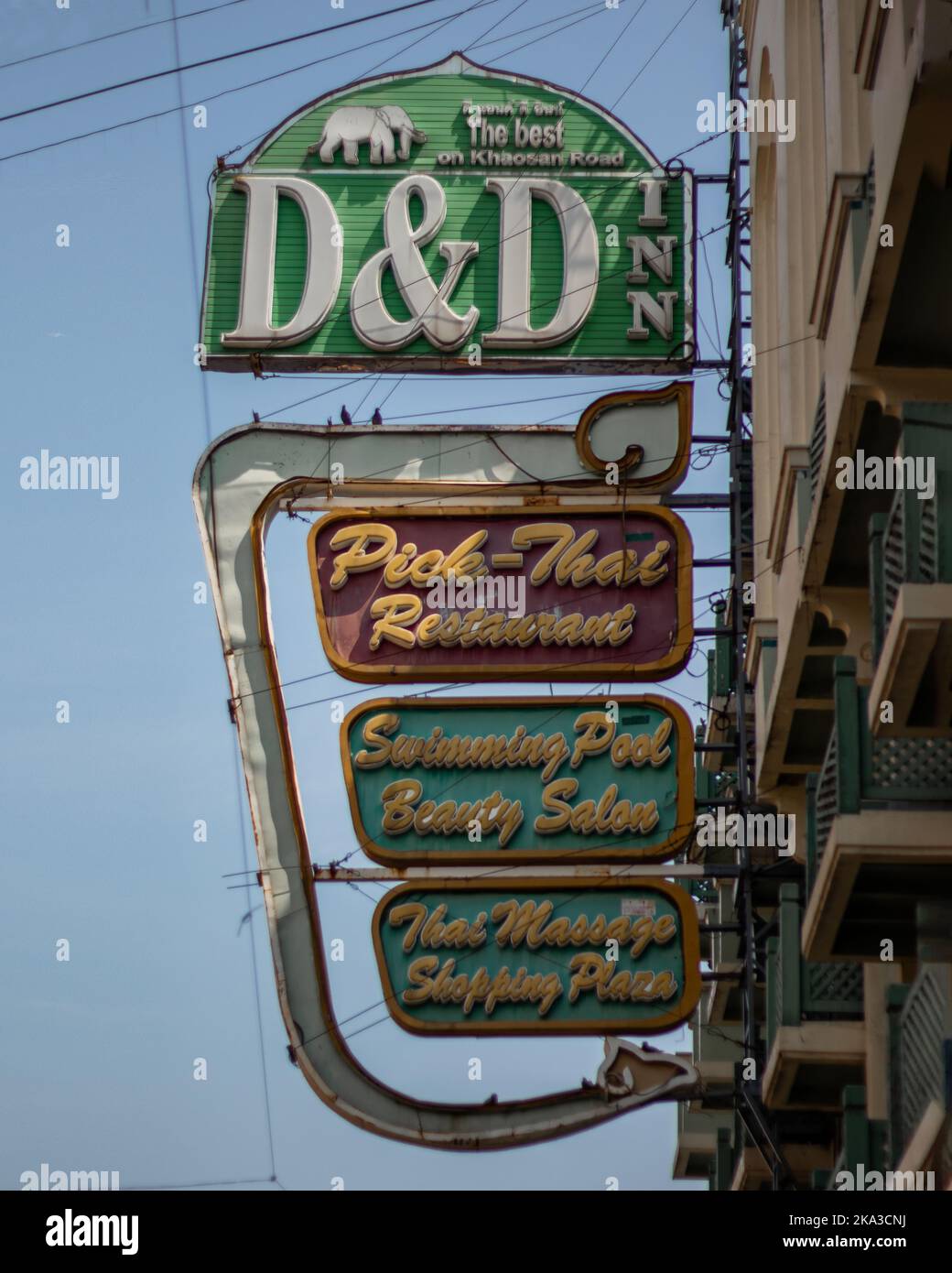 A vertical shot of market signs in Bangkok Stock Photo - Alamy