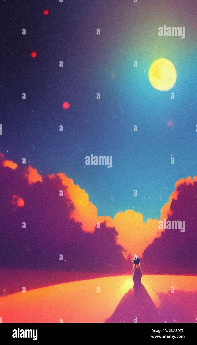 Sun moon wall decoration hi-res stock photography and images - Alamy