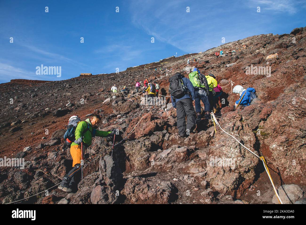 People trekking mount fuji hi-res stock photography and images - Alamy