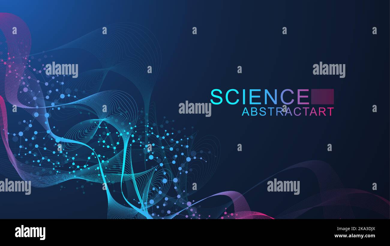 Modern Abstract Molecules Structure For Science Or Medical Background