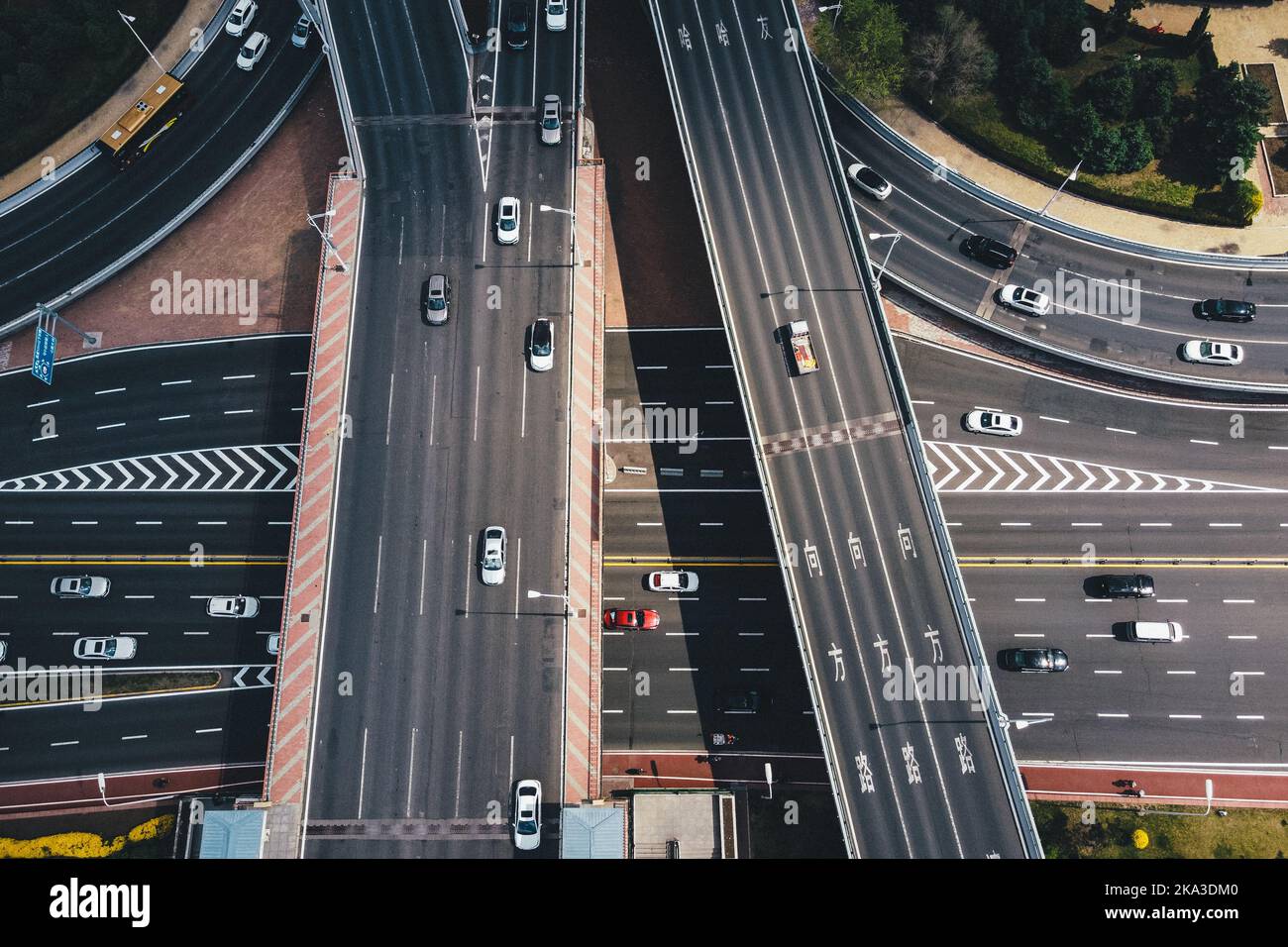 The top view of the expressway traffic Stock Photo - Alamy