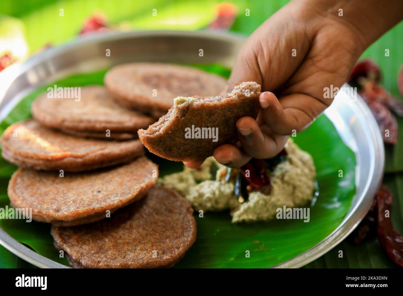 south indian famous breakfast raagi Stock Photo - Alamy