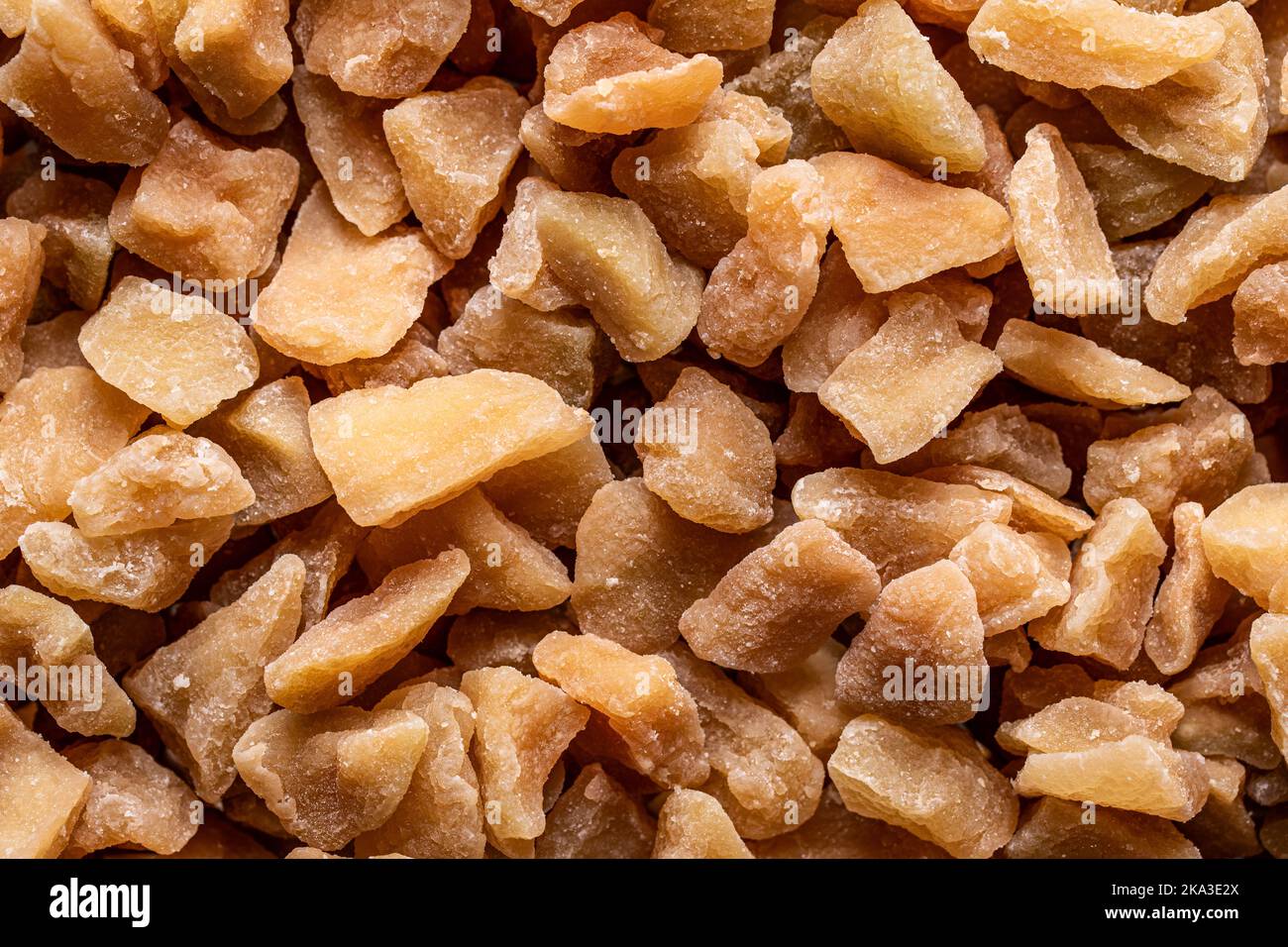 Top view full frame of heap of delicious dehydrated Guava pieces placed ...
