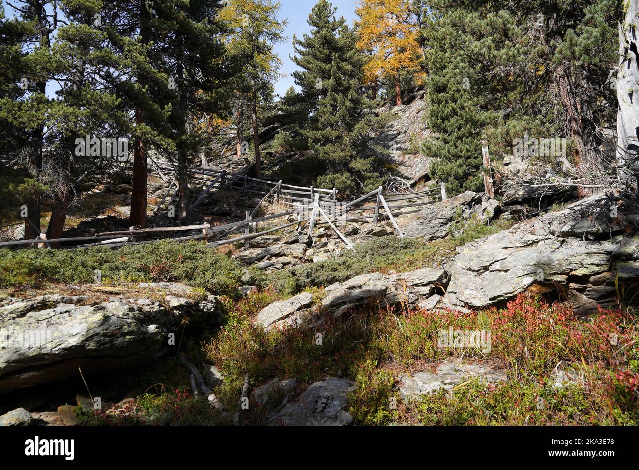 Hiking trail in South Tyrol in the Martell Valley Stock Photo - Alamy
