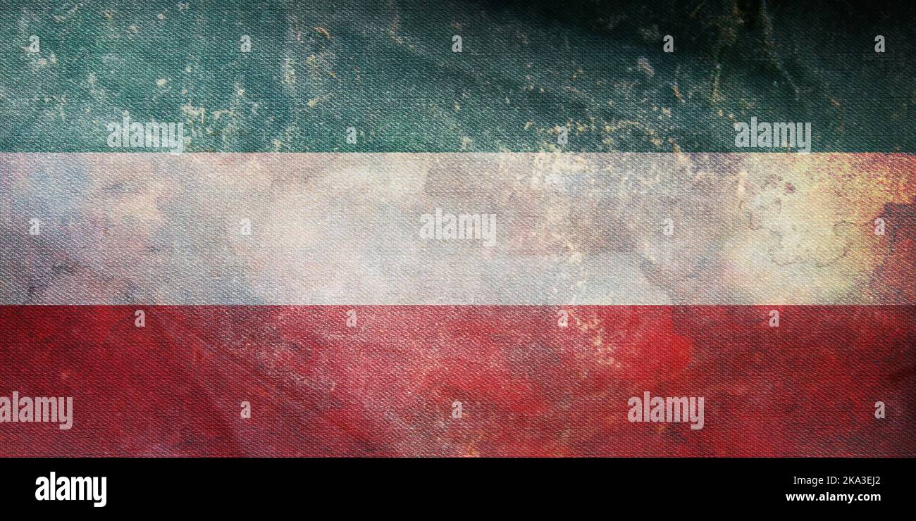 retro flag of Baltic peoples Prussian Lithuanians with grunge texture ...