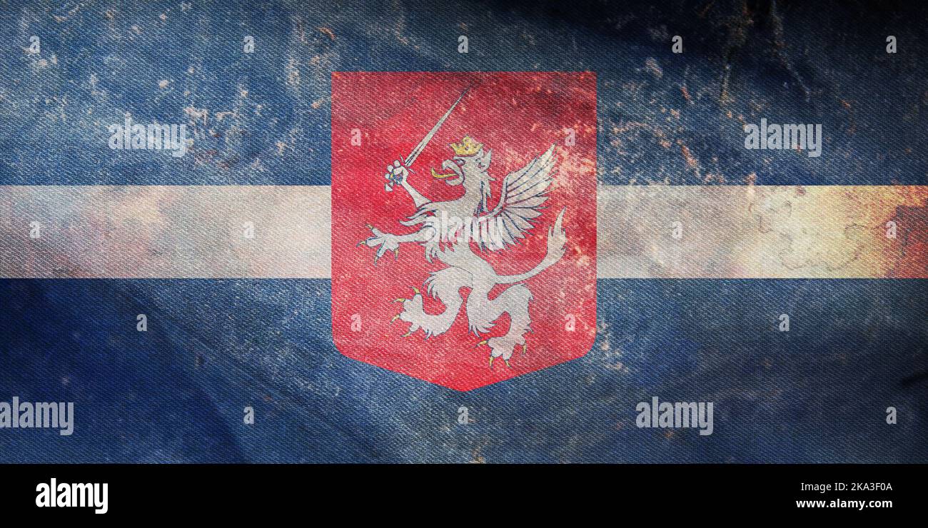 retro flag of Baltic peoples Latvians with grunge texture. flag ...