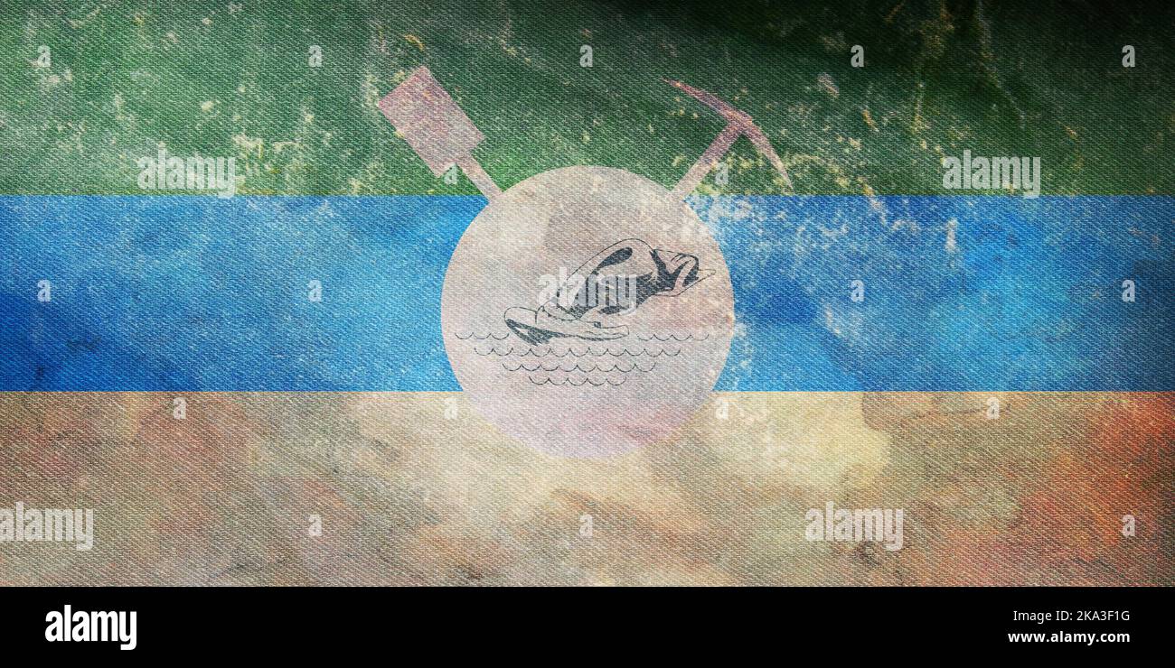 retro flag of Bantu peoples Bafokeng people with grunge texture. flag ...