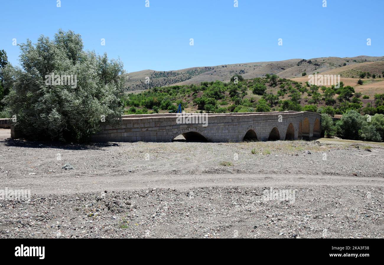 The Kizilirmak Bridge, located in Kalecik, Turkey, was built during the ...
