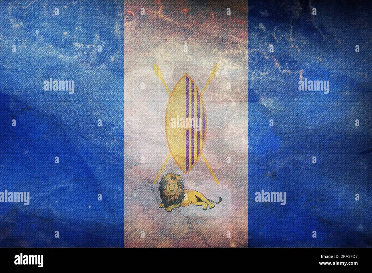 retro flag of Bantu peoples Ganda people with grunge texture. flag ...