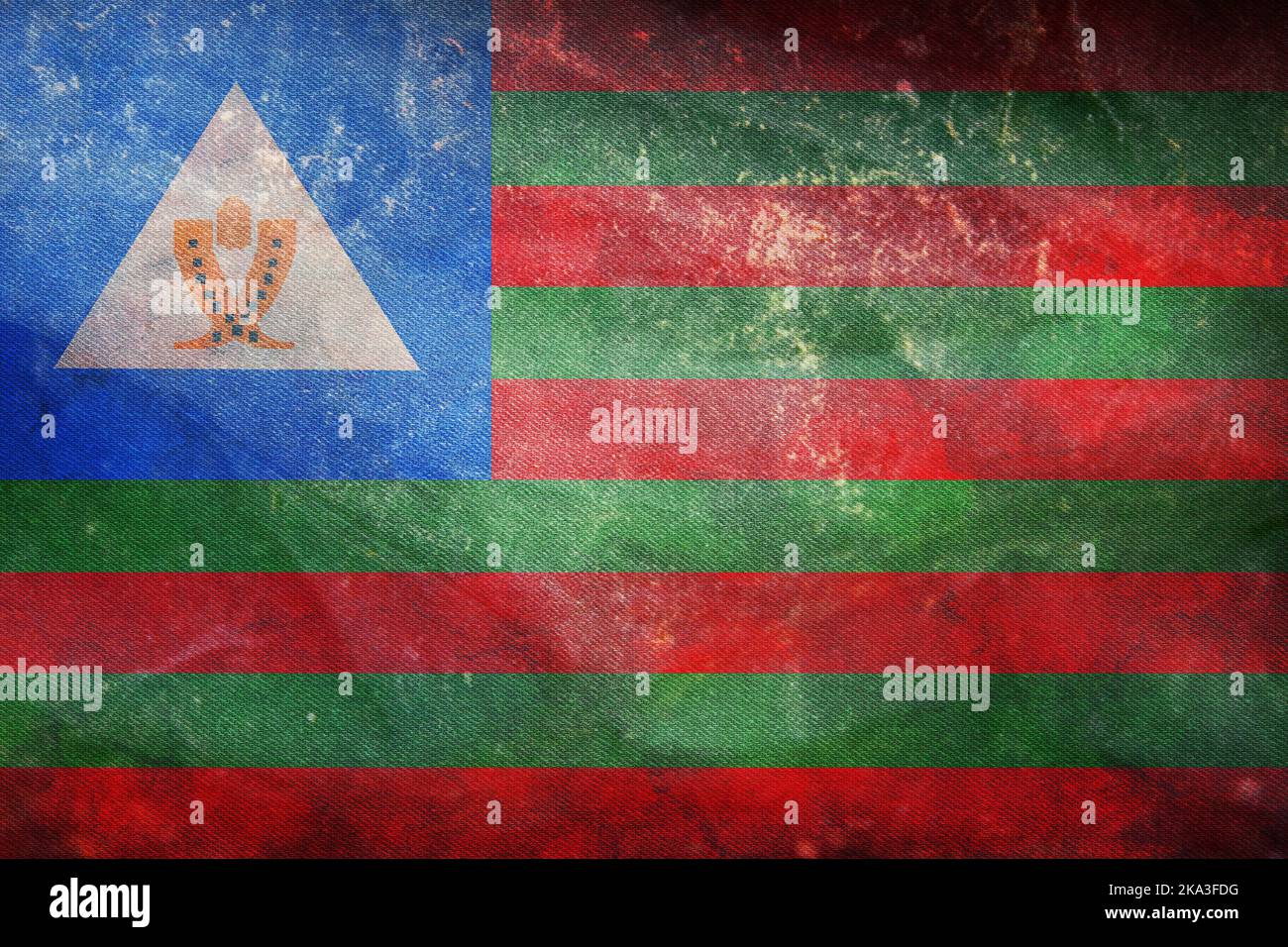 retro flag of Bantu peoples Bubi people with grunge texture. flag ...