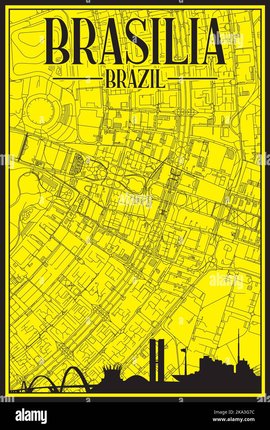 Brasilia downtown map hi-res stock photography and images - Alamy