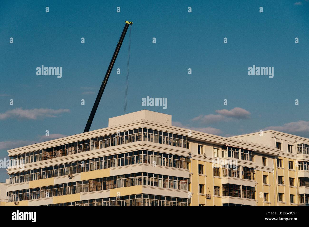 The top view of the building in the sky background Stock Photo - Alamy