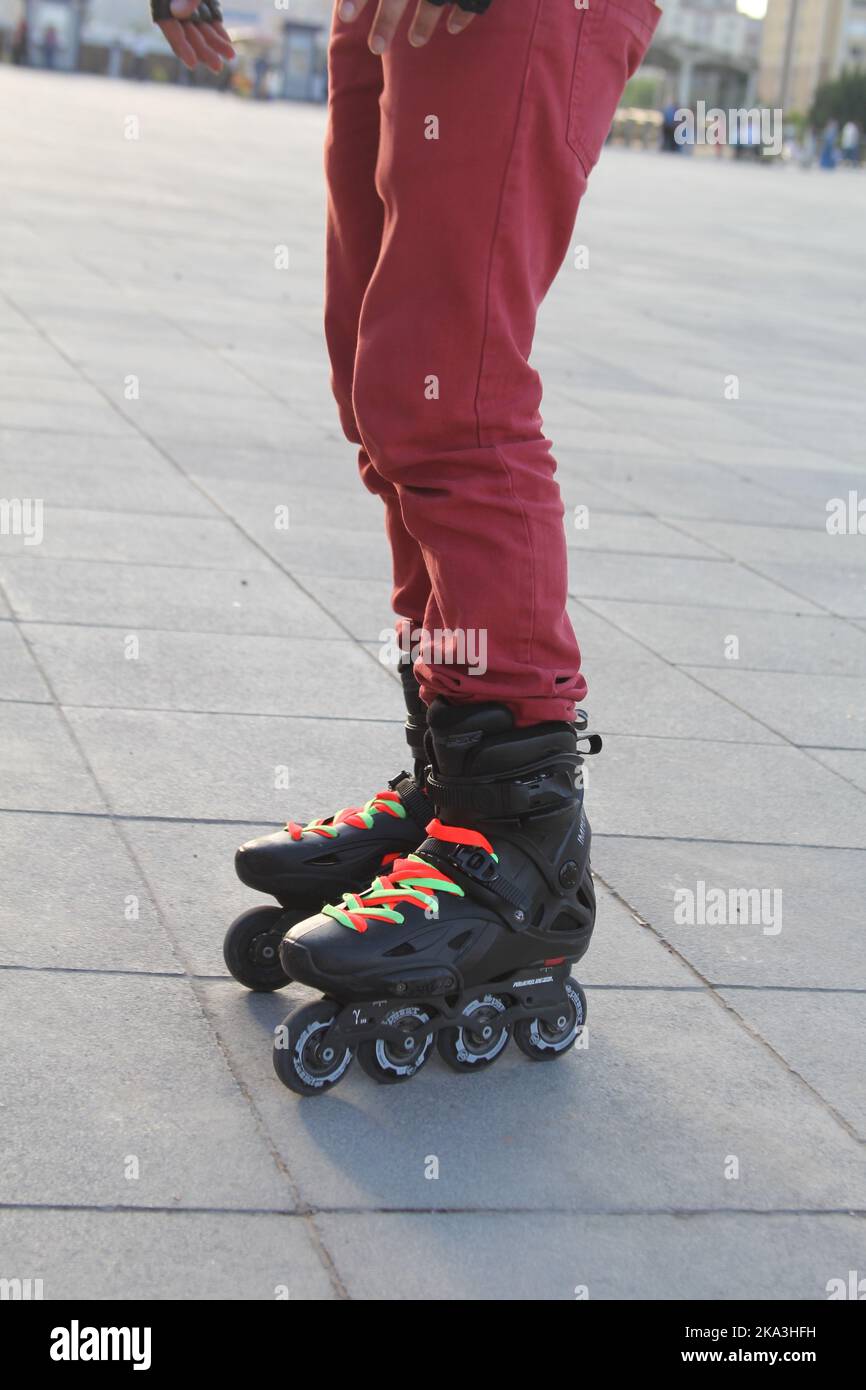 a pair of inline skates Stock Photo - Alamy