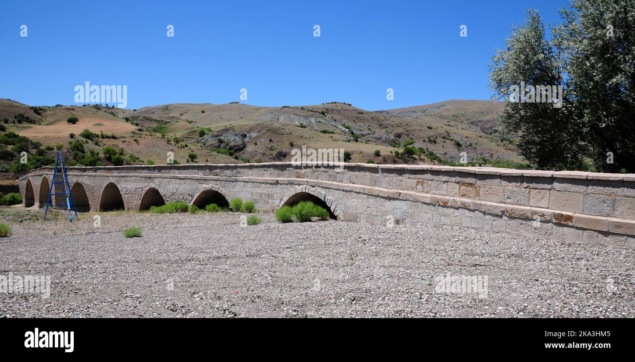 The Kizilirmak Bridge, located in Kalecik, Turkey, was built during the ...