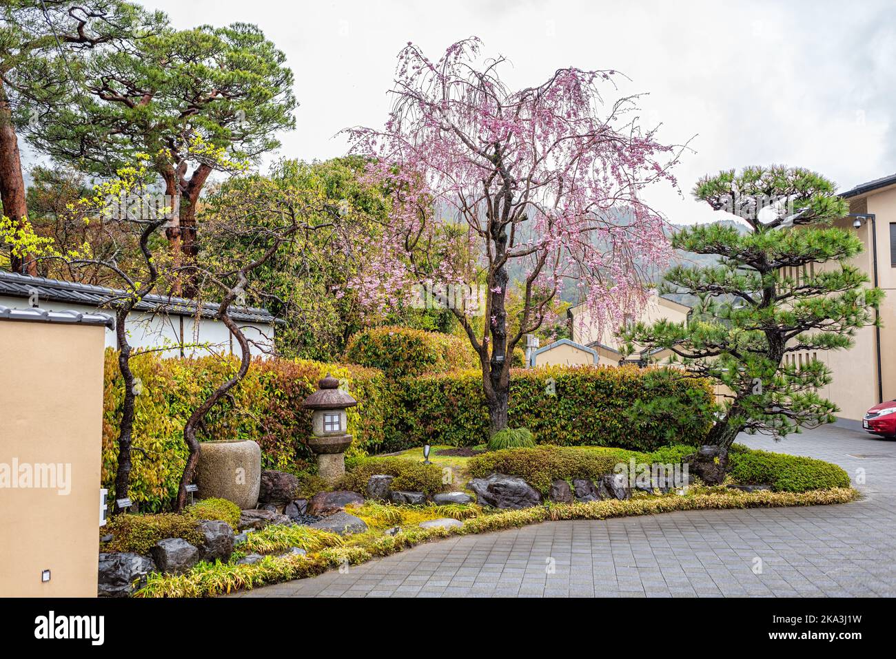 Kyoto, Japan - April 9, 2019: Residential houses buildings in spring ...