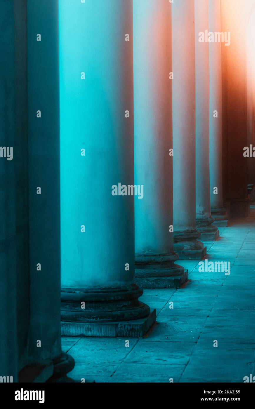 The concrete ancient Greek pillar art -marble Columns loopable View ...