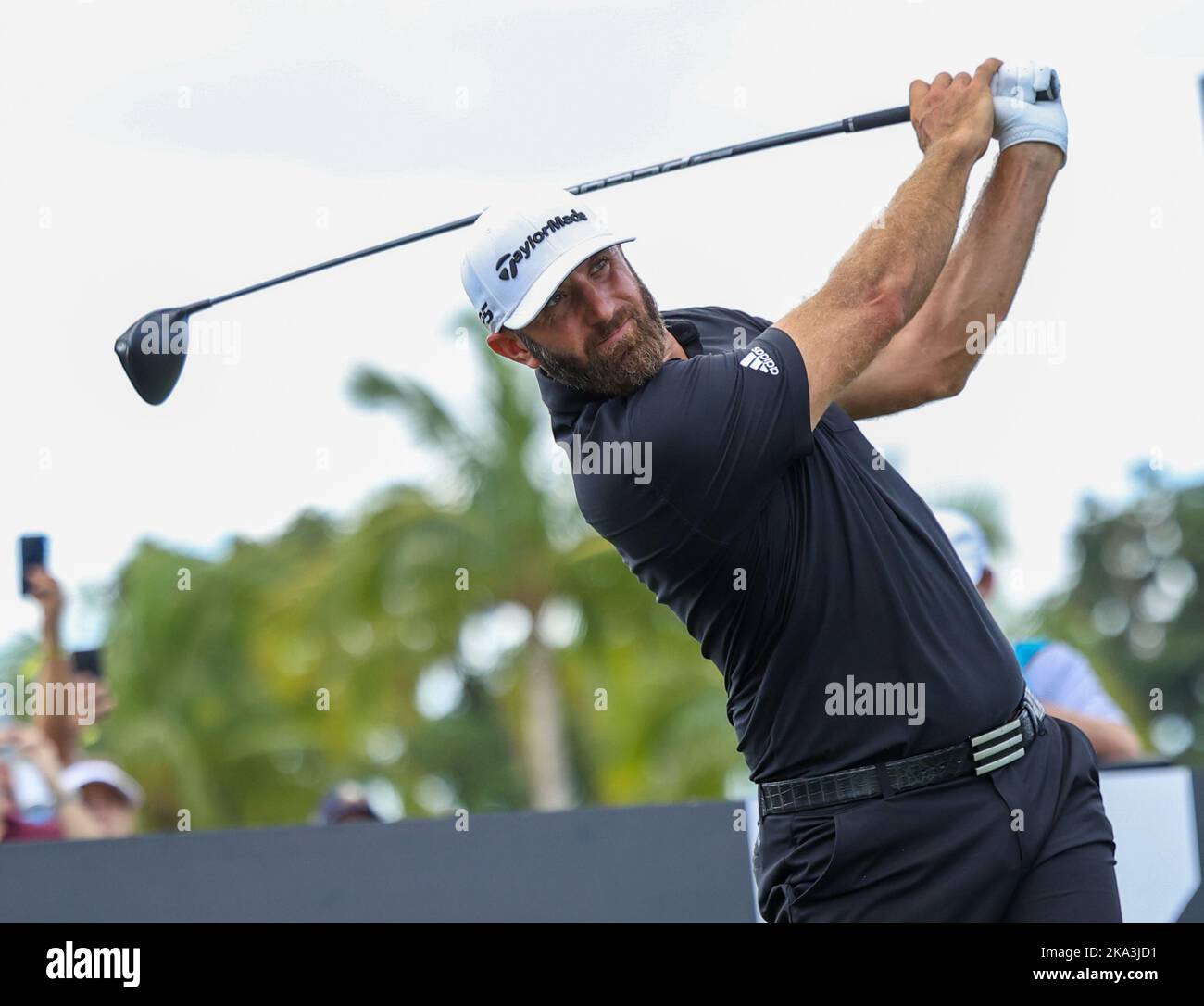 DORAL, FLORIDA - OCTOBER 30: Team captain Dustin Johnson of 4 Aces GC ...