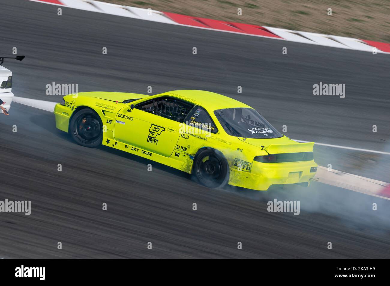 Nissan Silvia S14 drifting on the racing circuit Stock Photo - Alamy