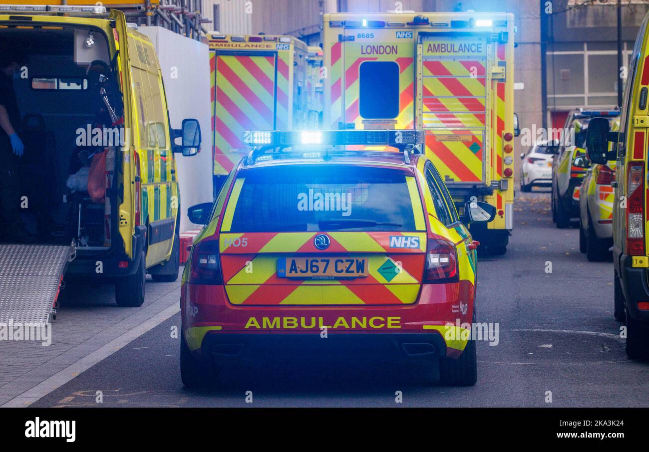 London, UK. 31st Oct, 2022. The NHS is under severe pressure as Winter ...