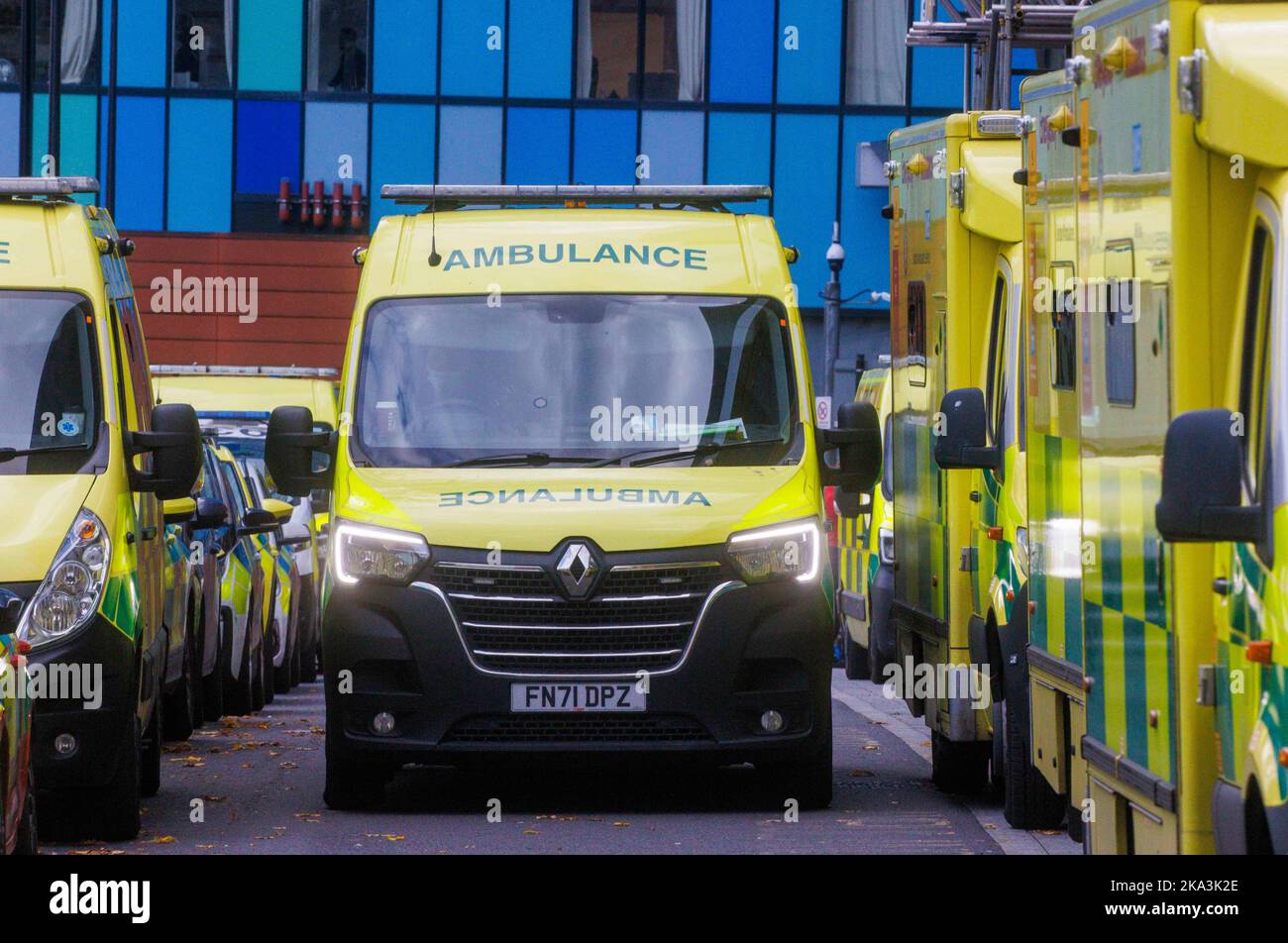 London, UK. 31st Oct, 2022. The NHS is under severe pressure as Winter ...