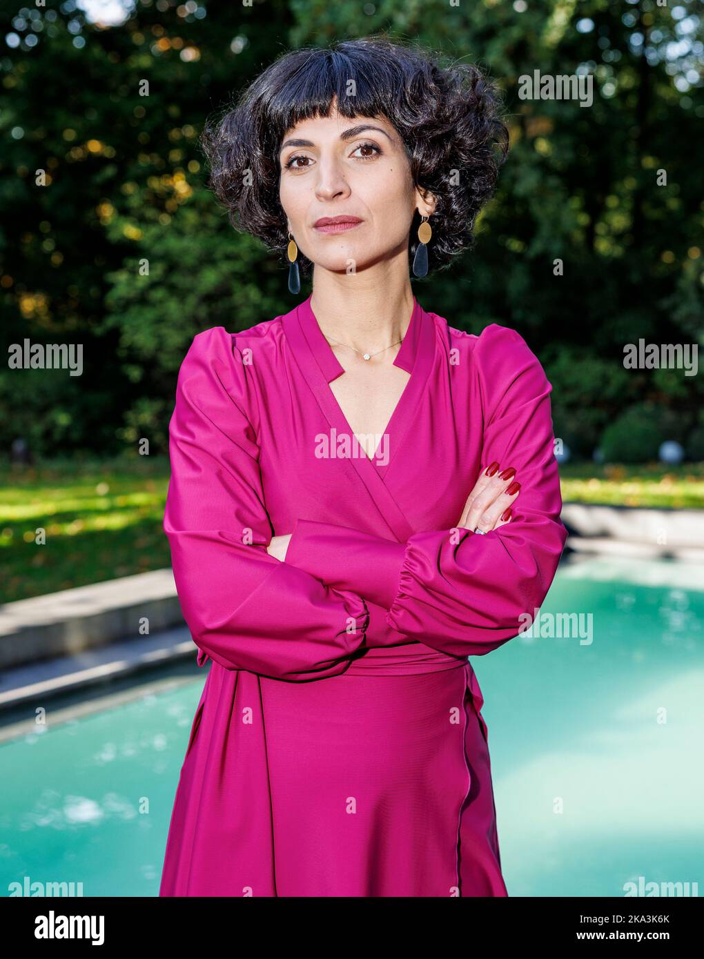 Hamburg, Germany. 10th Oct, 2022. Actress Neda Rahmanian is on the set ...