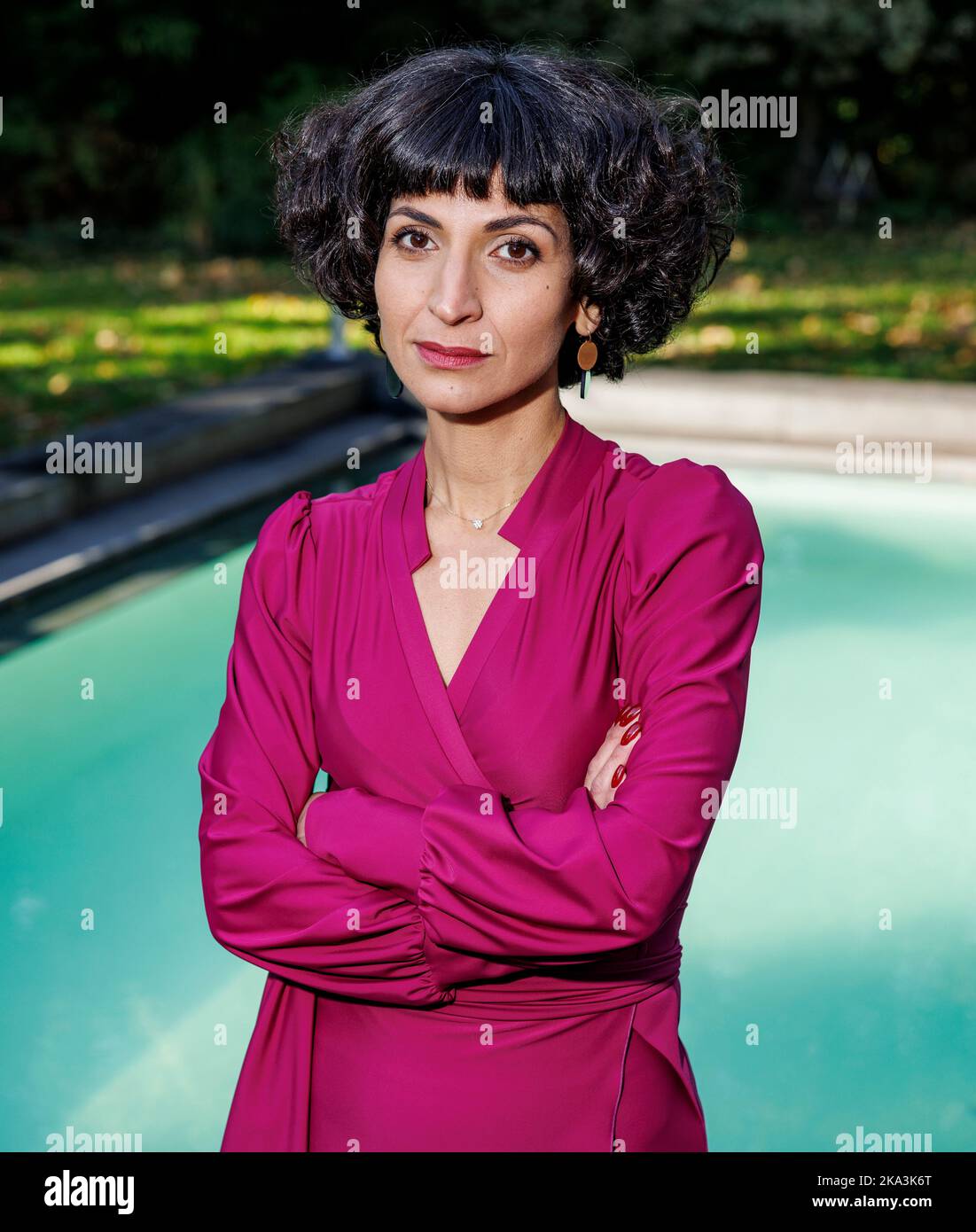 Hamburg, Germany. 10th Oct, 2022. Actress Neda Rahmanian is on the set ...