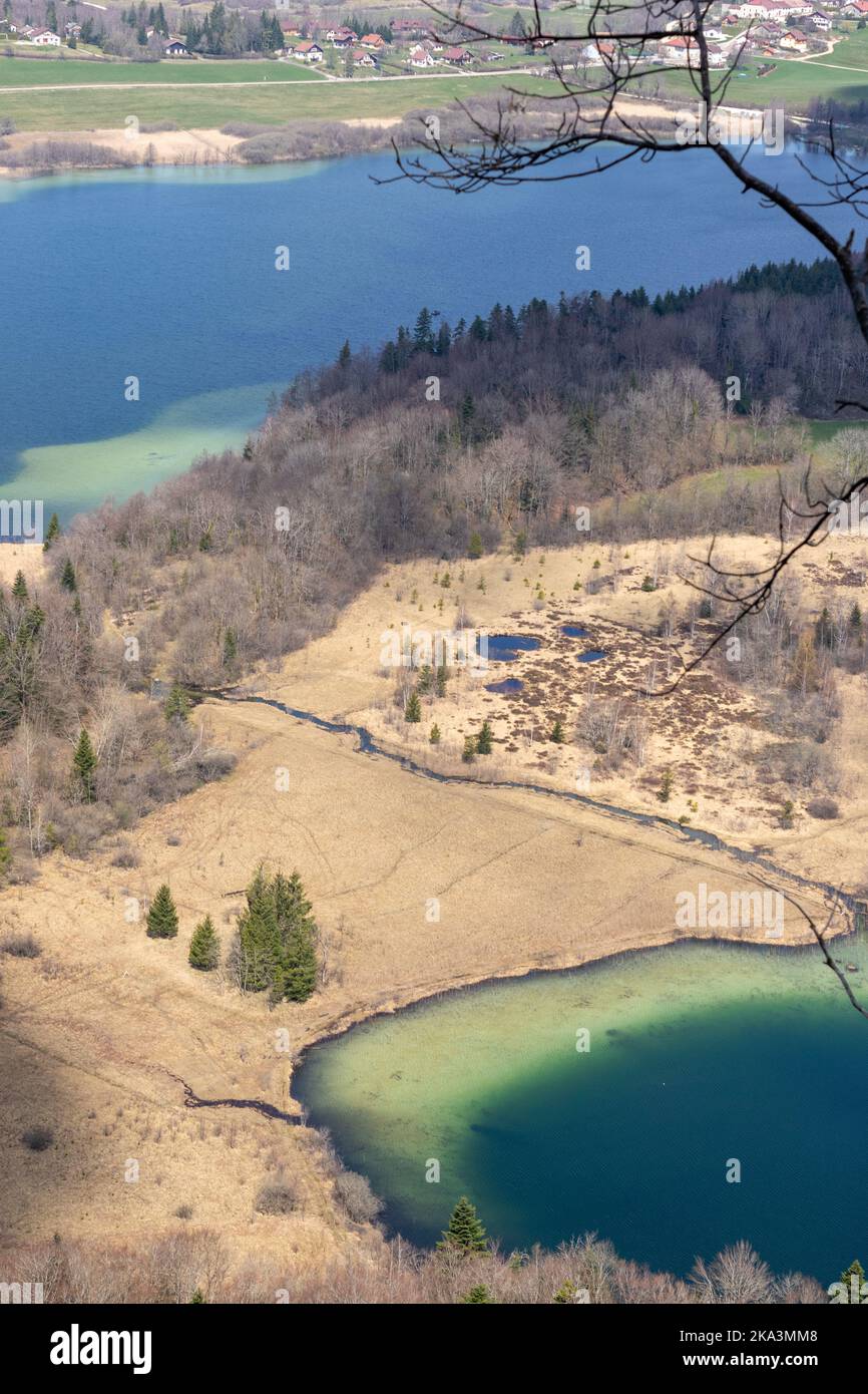 An aerial view of the lagoon and coastal ecosystems Stock Photo - Alamy
