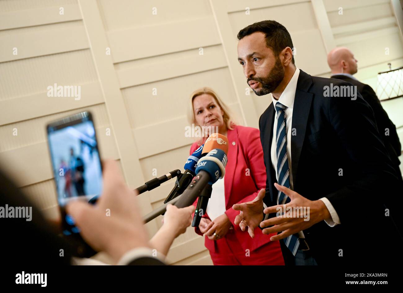 31 October 2022, Qatar, Doha: Nancy Faeser (SPD), Federal Minister of ...