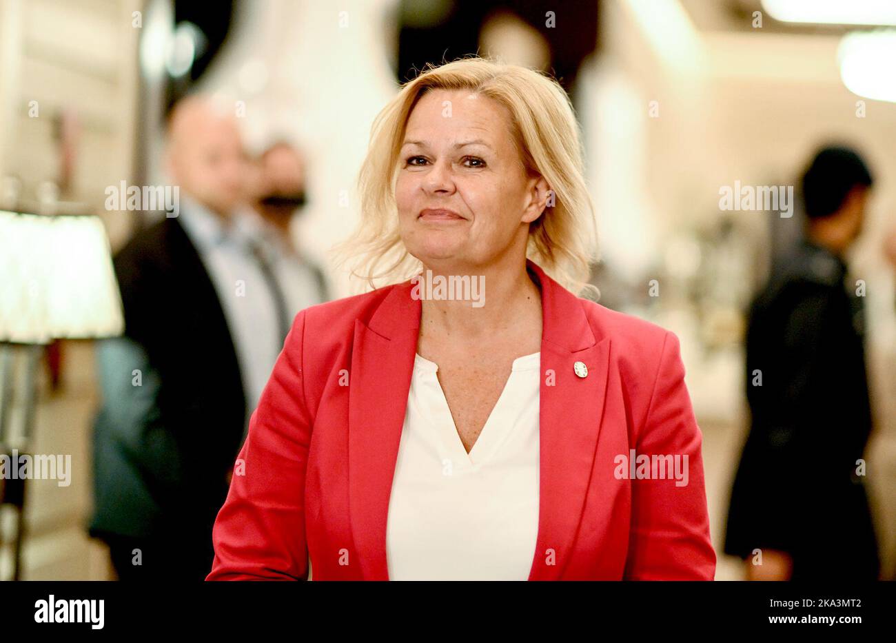 31 October 2022, Qatar, Doha: Nancy Faeser (SPD), Federal Minister of ...