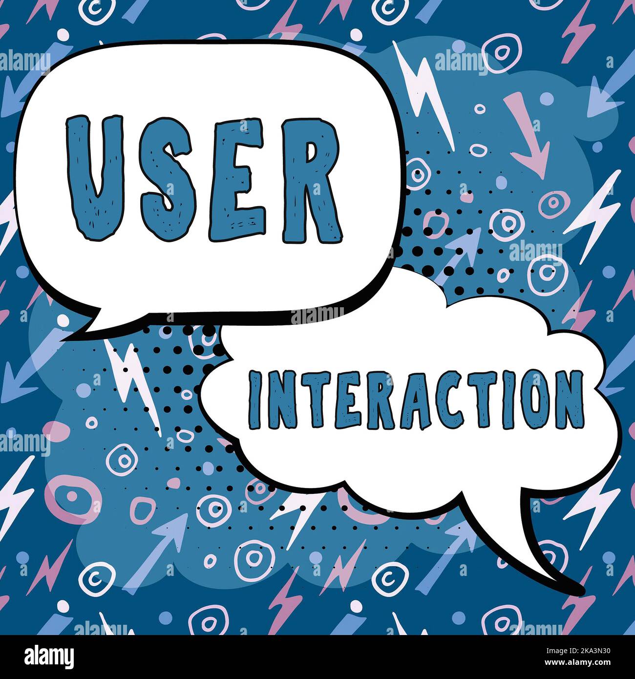 Hand writing sign User Interaction, Business overview how the customer ...