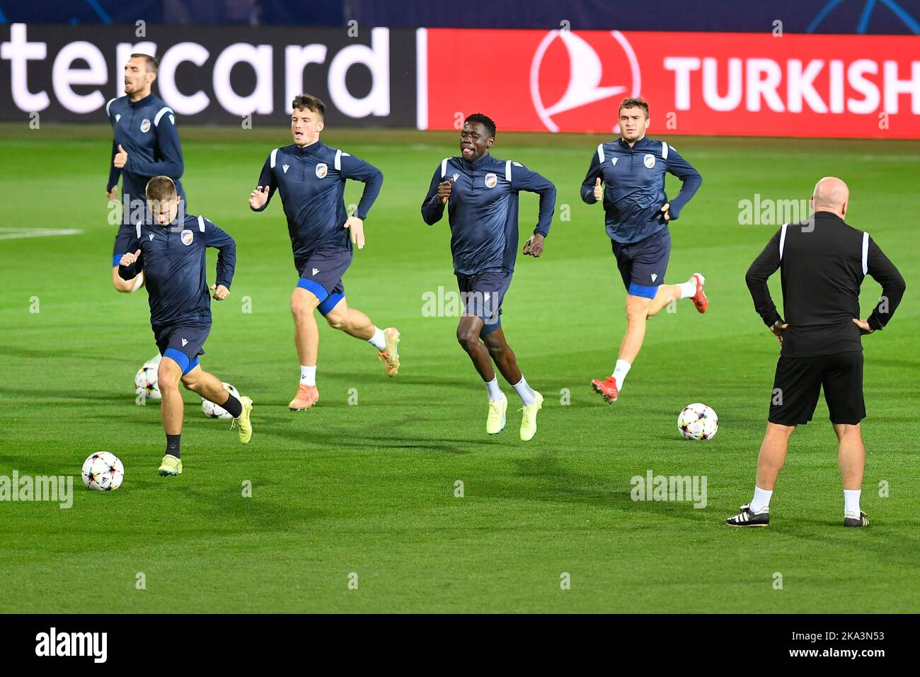 Pilsen, Czech Republic. 31st Oct, 2022. Soccer players of Viktoria ...