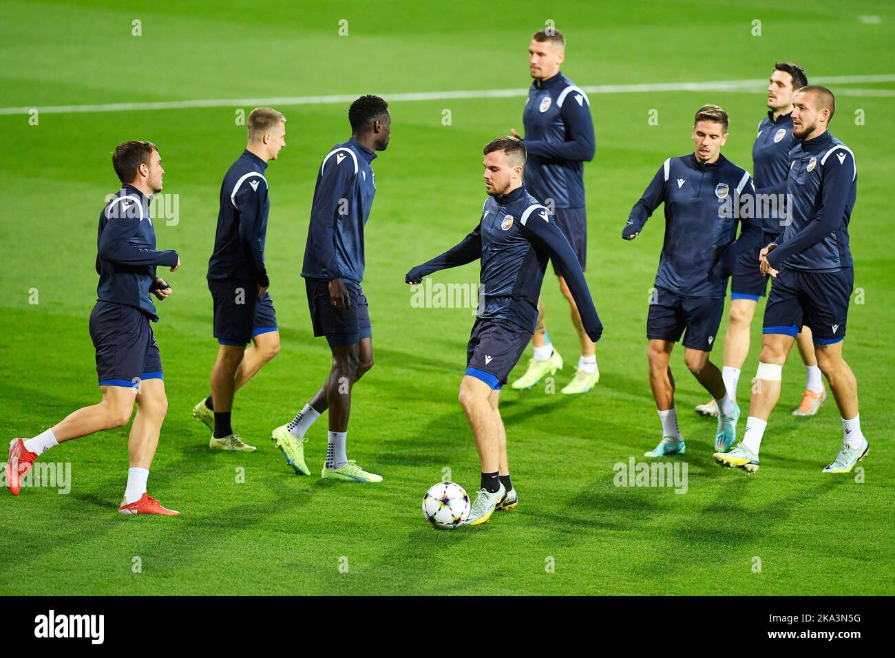 Pilsen, Czech Republic. 31st Oct, 2022. Soccer players of Viktoria ...