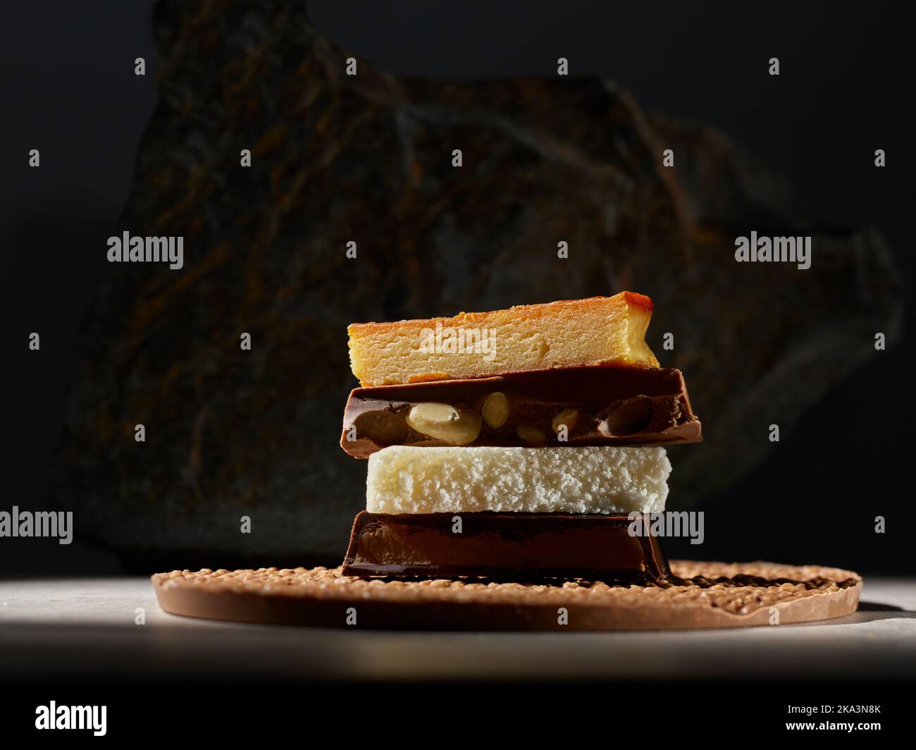 Stack different types chocolate hi-res stock photography and images - Alamy