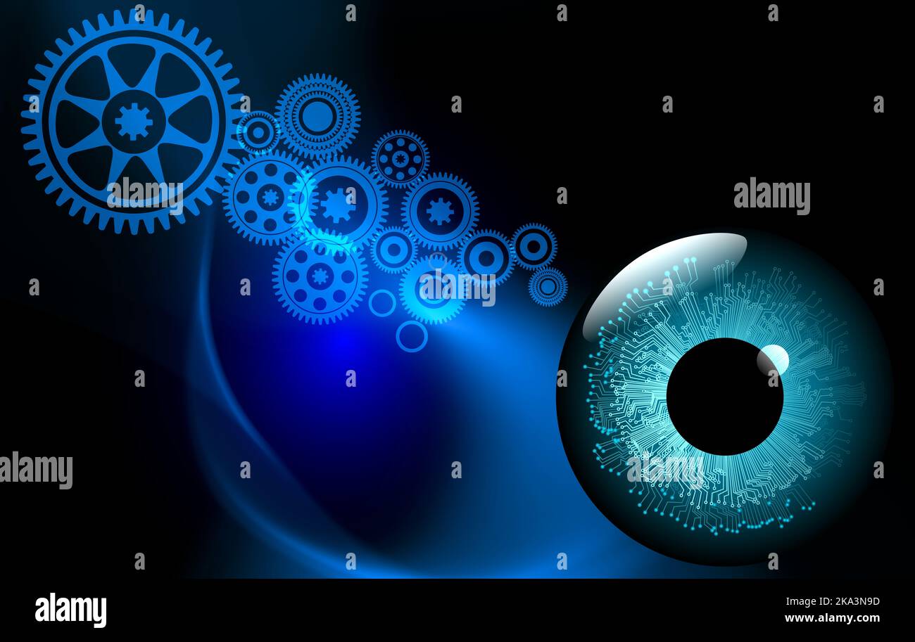 Technology binary eye. electronic eye futuristic technology Stock Photo ...